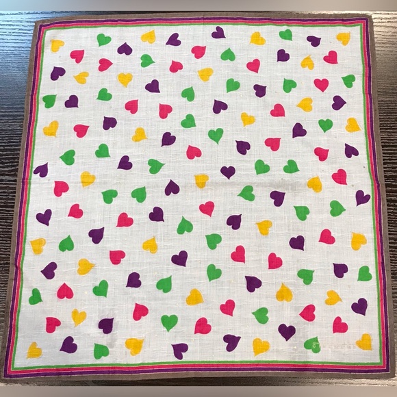 Givenchy | Accessories | Givenchy Heart Pattern Handkerchief Mini Scarf ...